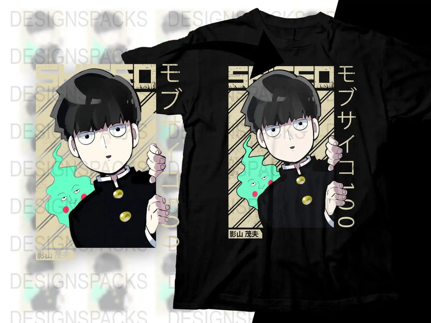 Mob Psycho Graphic Fit Png Digital Download