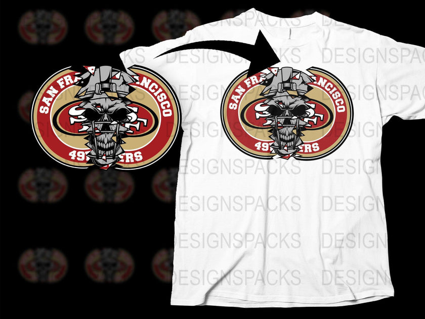 San Francisco 49ers Skull Breakthrough Design Png Digital Download