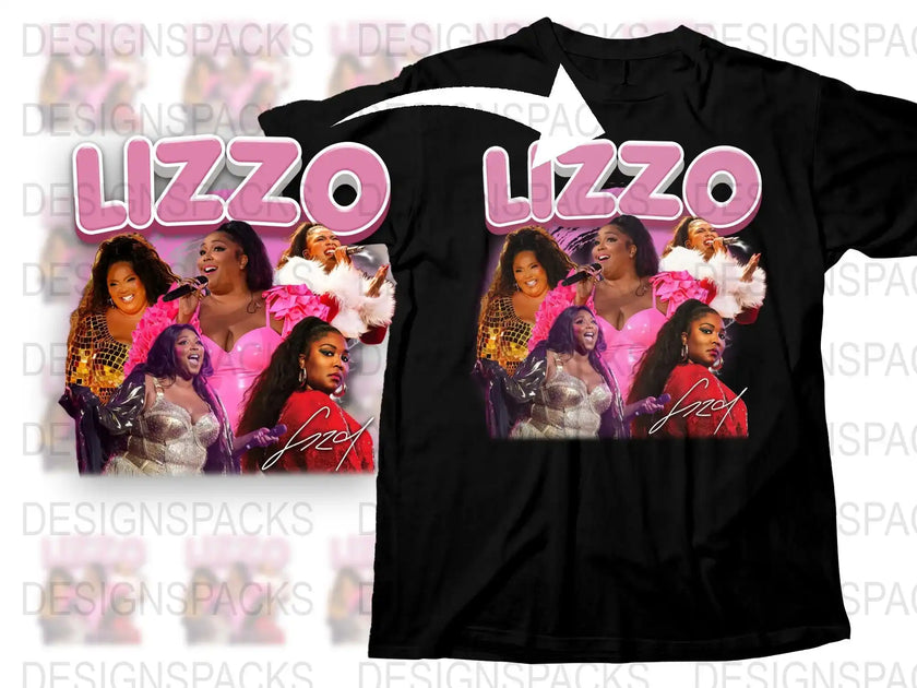 Lizzo Multiple Bootleg Graphic Design Album Cover Png Digital Download
