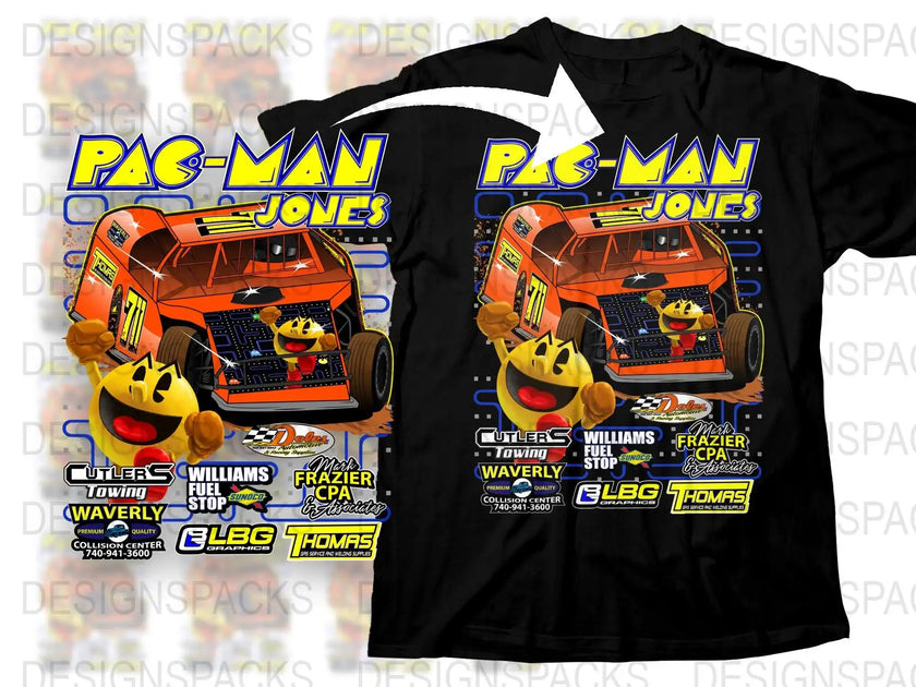 Pac-Man Jones Racing Car Graphic Png Digital Download