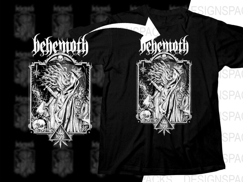 Graphic Behemoth Music Band Design Exclusive Png Halftone Digital Down