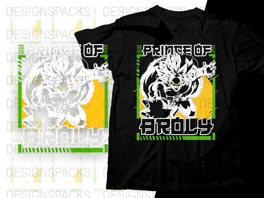 Prince of Broly Anime Graphic Png Digital Download