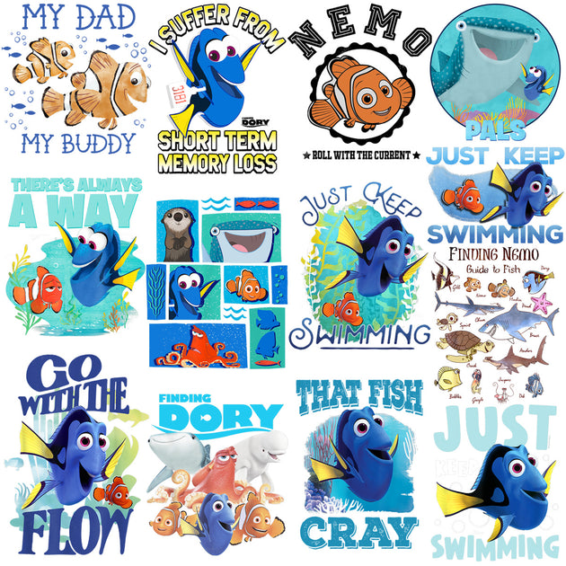 16 Cartoon Fish Nemo Designs Bundle PNG