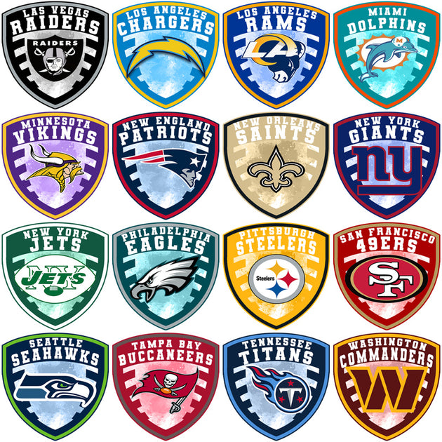 32 Football Teams Shield Logo Designs Bundle PNG