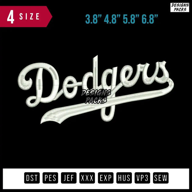 Dodgers Embroidery Design