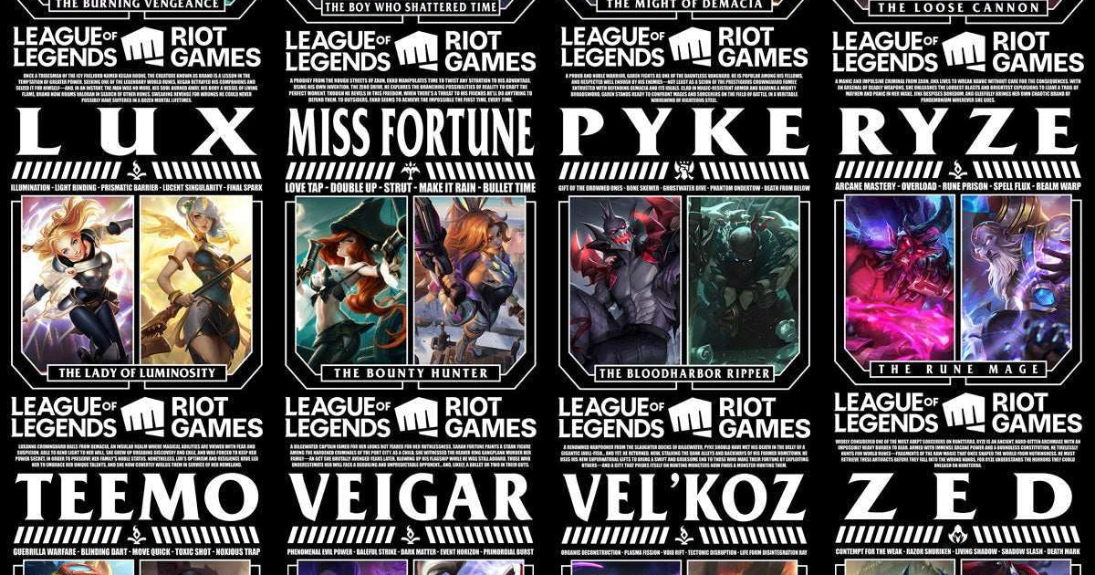160 League Of Legends Gaming Streetwear Black / White Designs Bundle P ...