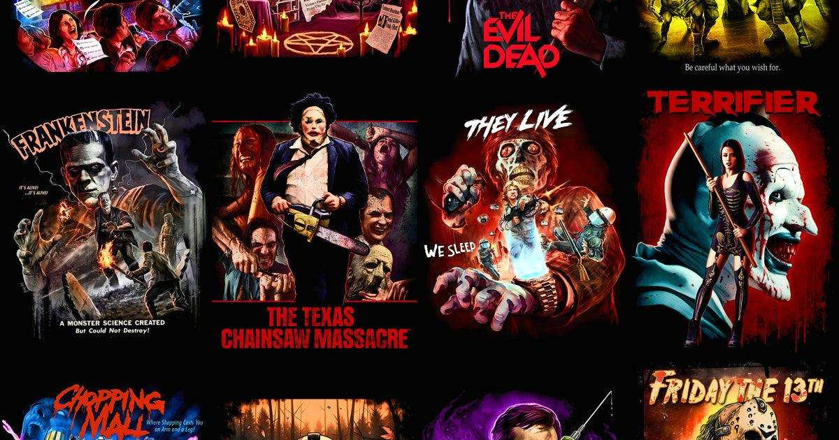 29 Horror Halloween Horror Movies Halftone Designs Bundle PNG ...