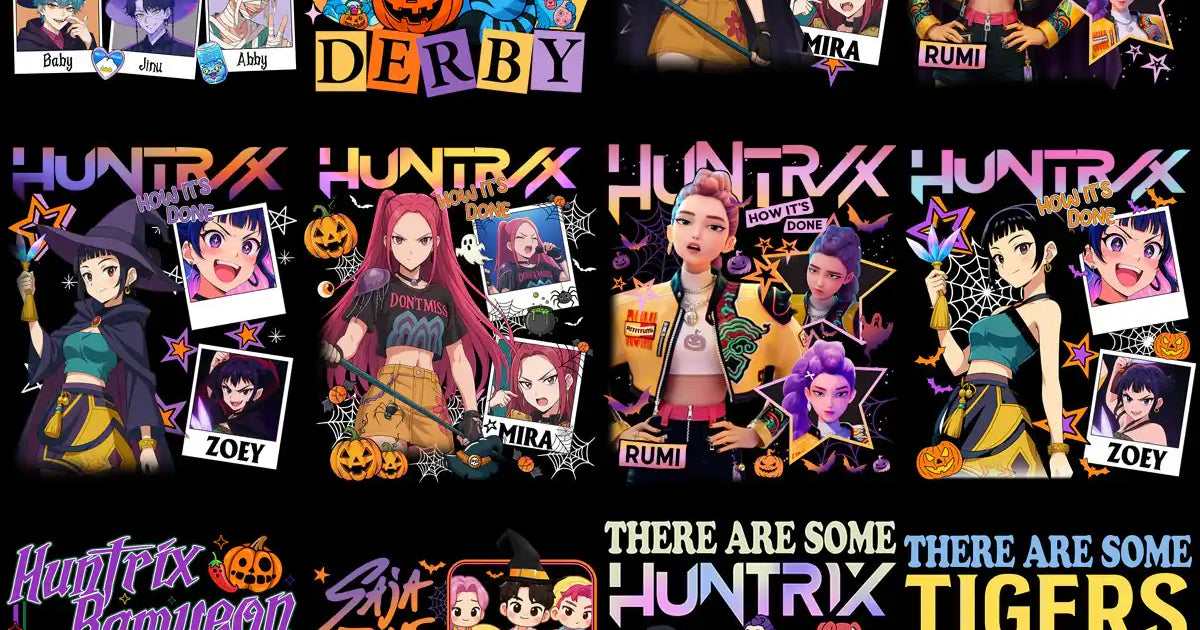37 Huntrix Horror Demon Hunters Halloween Designs Bundle PNG – DESIGNSPACKS