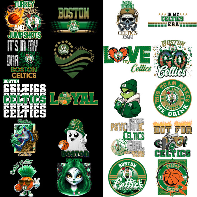 56 Boston Celtics Basketball Designs Bundle PNG