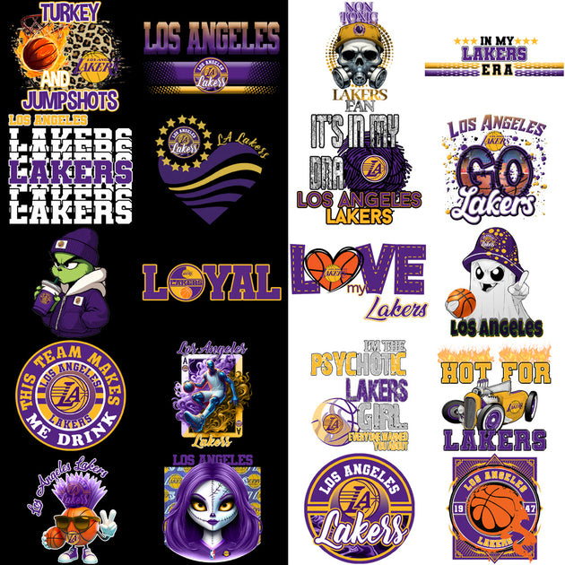 54 Los Angeles Lakers Basketball Designs Bundle PNG