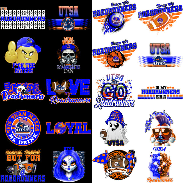 76 UTSA Roadrunners Designs Bundle PNG