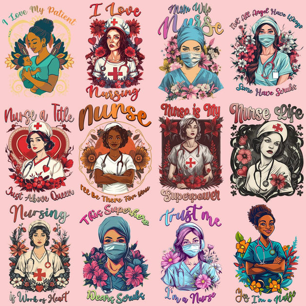 11 Nurse Designs Bundle PNG