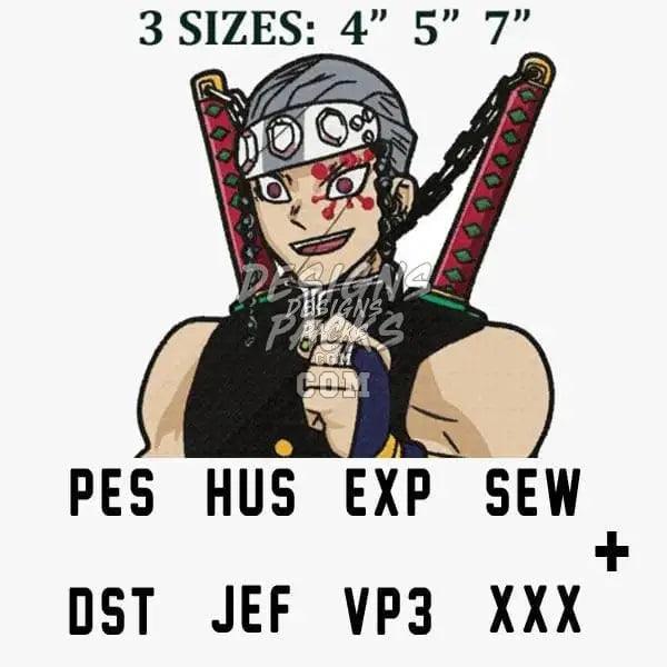 Tengen Uzui Anime Embroidery Design