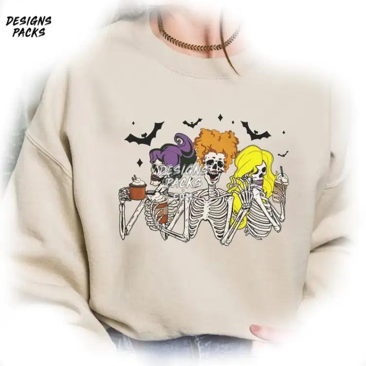 A Bunch Of Hocus Pocus Sanderson Sisters Hocus Pocus Skeleton Hallowee