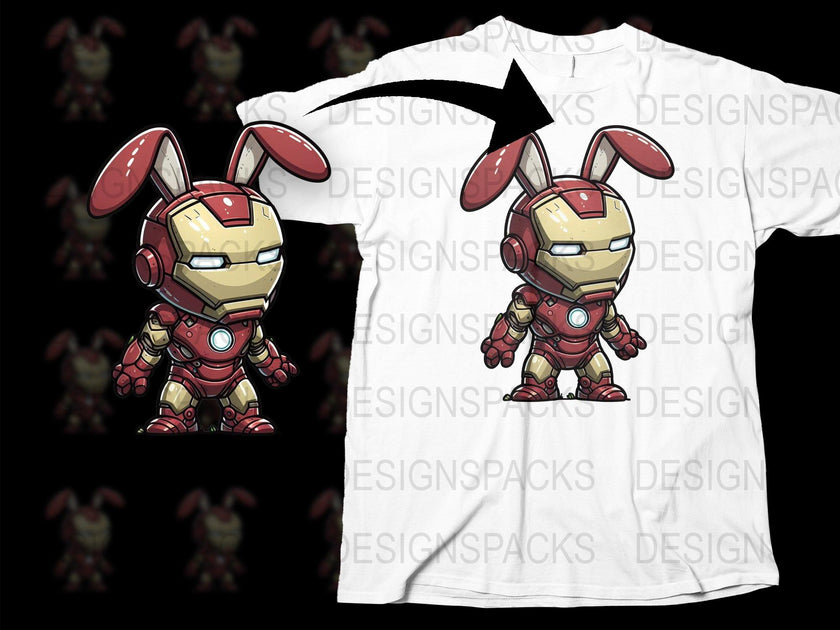 Iron Man Bunny Easter Marvel Hero Png Digital Download