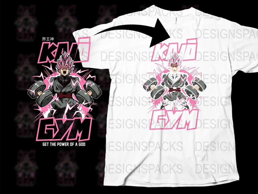 Super Saiyan Gym Power Up Anime Awesome Graphic Png Digital Download