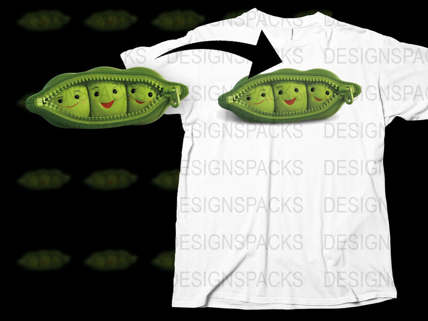 Peas in a Pod Character Graphic Png Digital Download