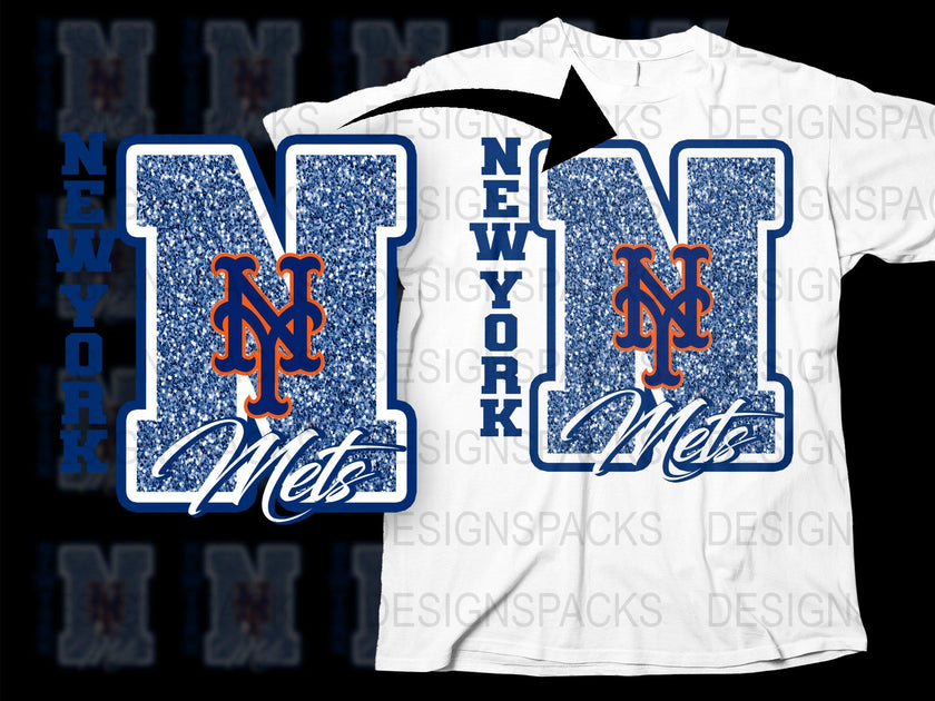 New York Mets Graphic Design Baseball Png Digital Download