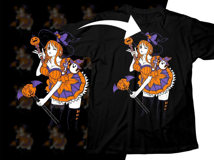 Nami One Piece Halloween Witch With Magical Staff Png Digital Download