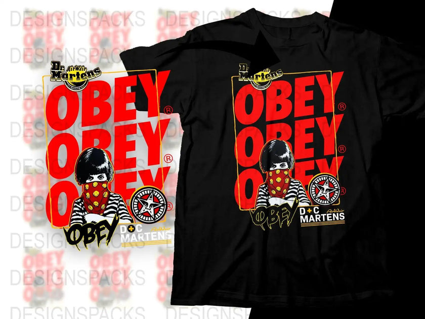 Iconic Graphic Obey Png Digital Download with Smiling Face Design