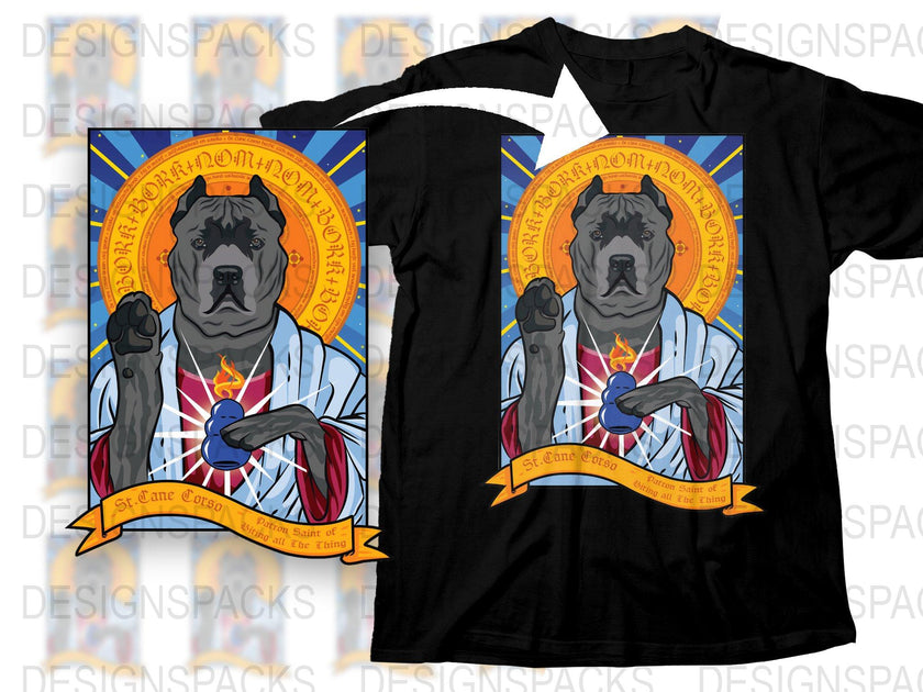 St. Cane Corso Patron Saint of Bork Png Digital Download
