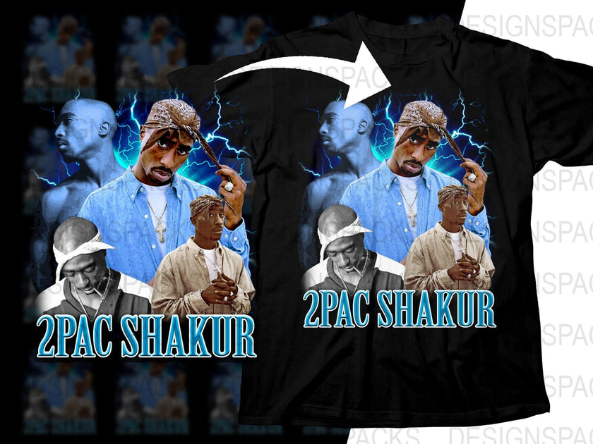 2Pac Shakur Unique Fan Art Design Graphic Png Digital Download