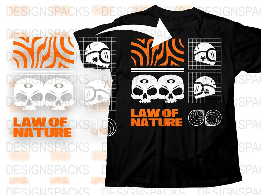 Streetwear Law of Nature Png Digital Download