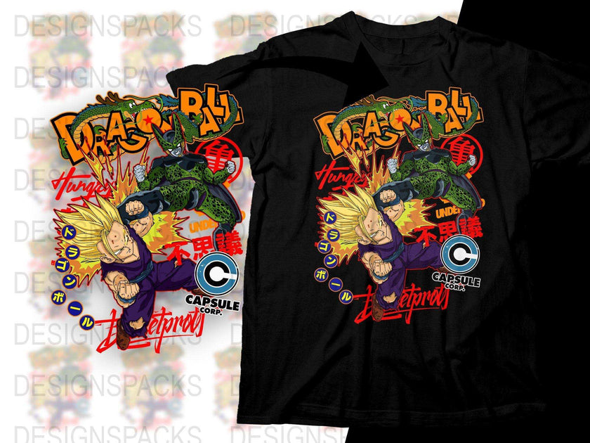 Dragon Ball Z Character Graphic Capsule Corp Png Digital Download