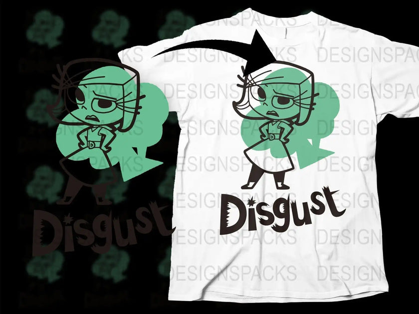 Disgust Character Graphic Printed Png Digital Download