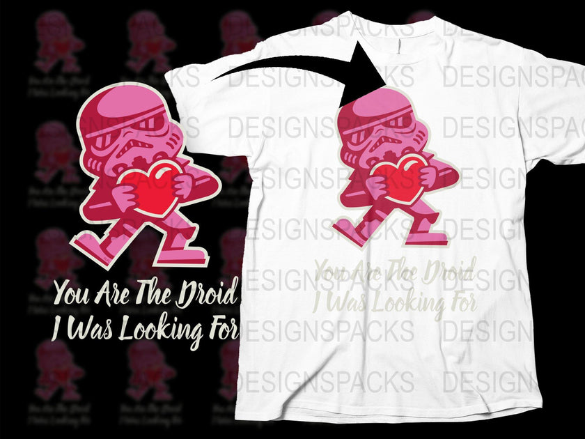 Valentine Stormtrooper You Are The Droid Png Digital Download