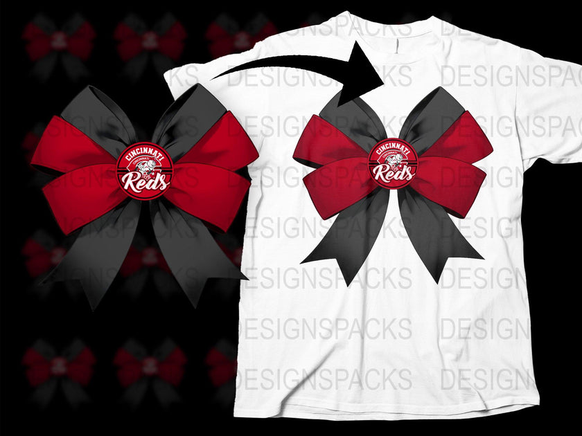 Cincinnati Reds Themed Graphic Design Png Digital Download