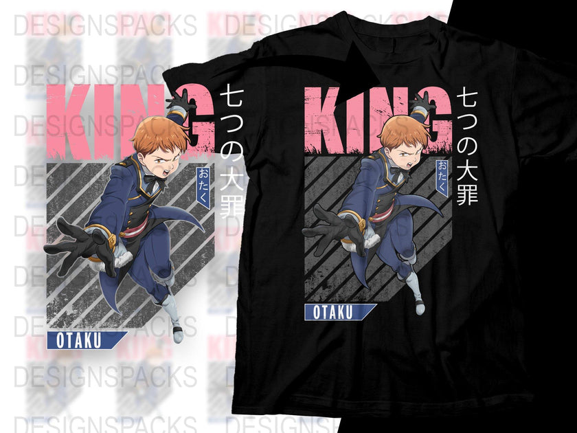 Anime King Otaku Design Cosplay Graphic Png Digital Download