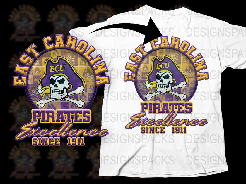 East Carolina Pirates Excellence Since 1911 Png Digital Download
