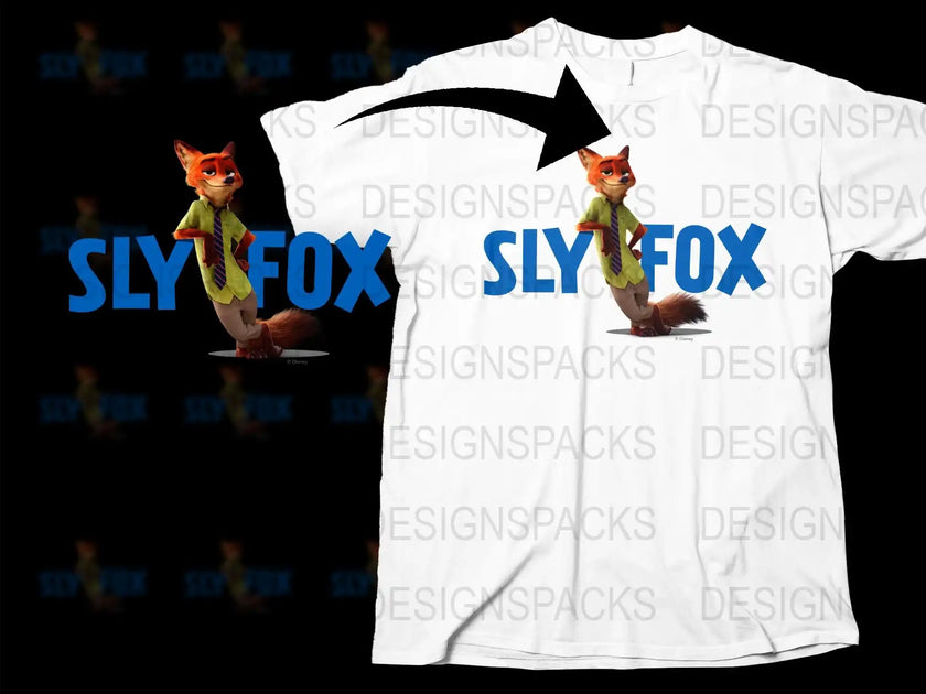Sly Fox Nick Wilde from Zootopia Cool Pose Png Digital Download