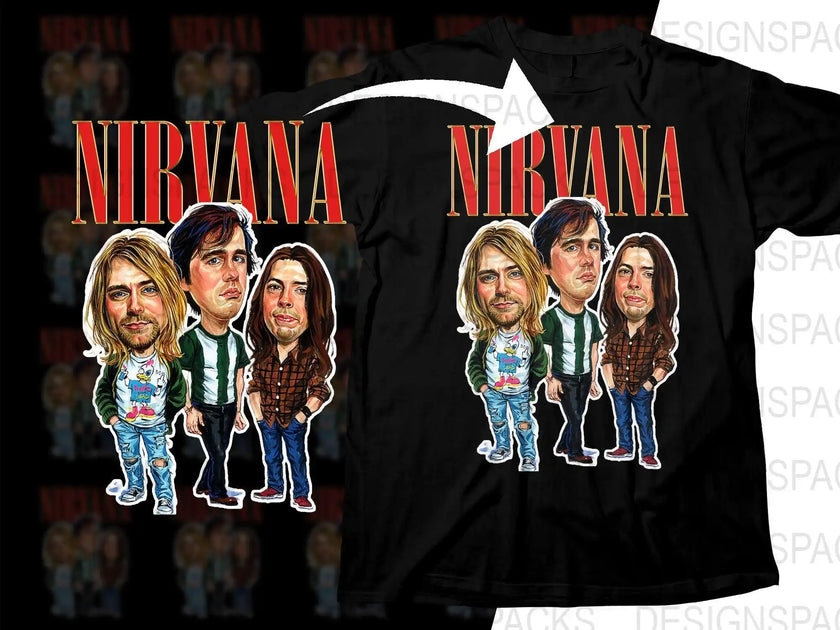 Nirvana Caricature Unique Png Digital Download