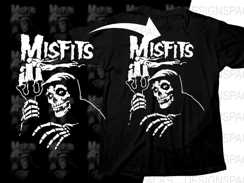 Iconic Misfits Skull Rock Band Logo Graphic Png Design Digital Downloa