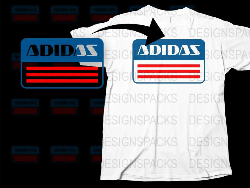 Adidas Retro Logo Design Png Digital Download