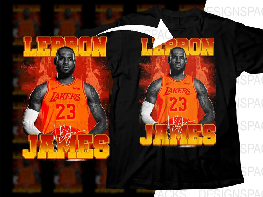 Los Angeles Lakers Lebron James Number 23 Basketball Legend Bootleg Pn