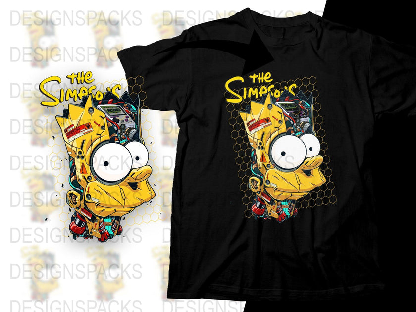 Unique Bart Simpson The Simpsons Tech Fusion Png Digital Download