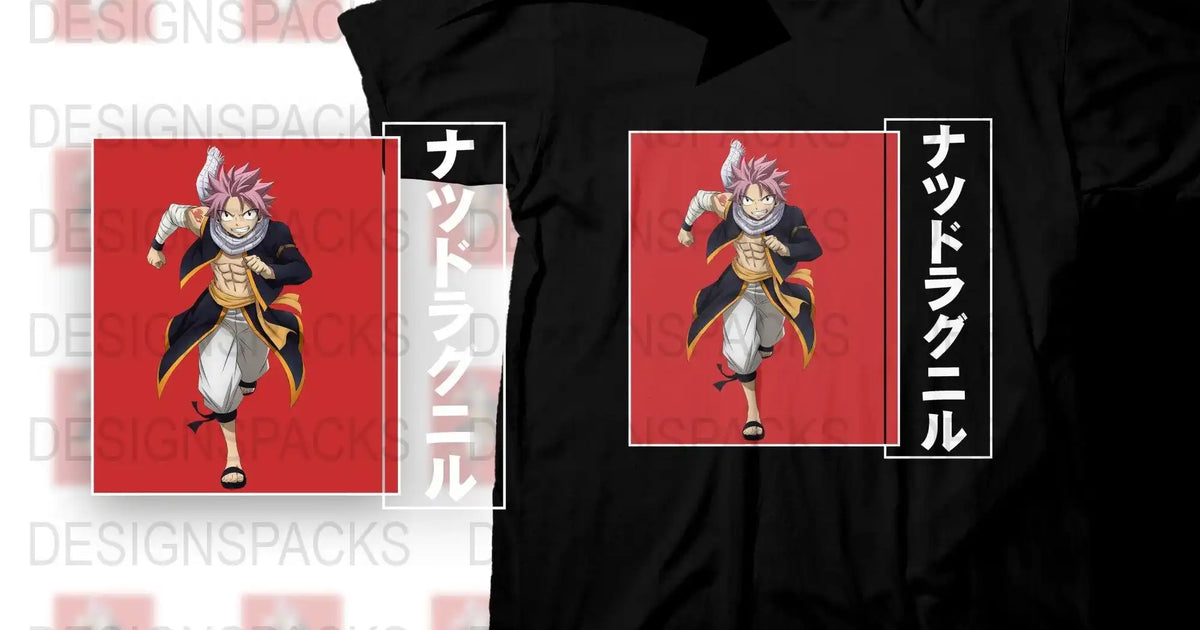 Natsu Dragneel Fierce Running Pose Anime Png Digital Download ...