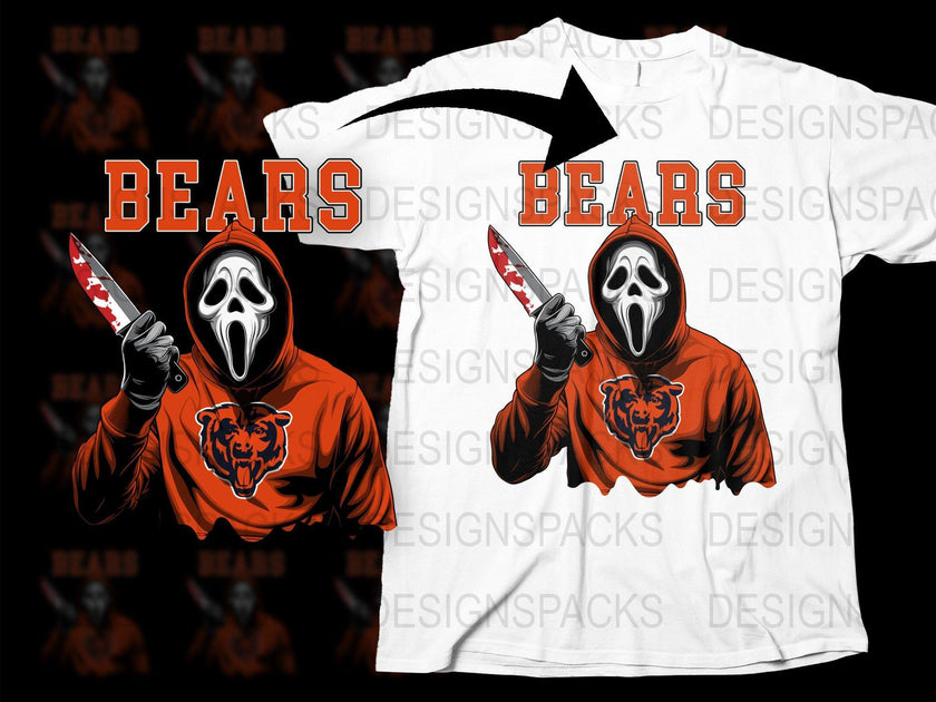 Ghostface Bears Themed Horror Graphic Png Digital Download