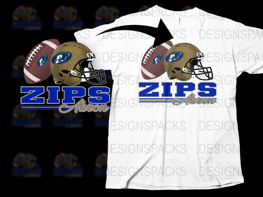 Akron Zips Football Team Logo Graphic Png Digital Download