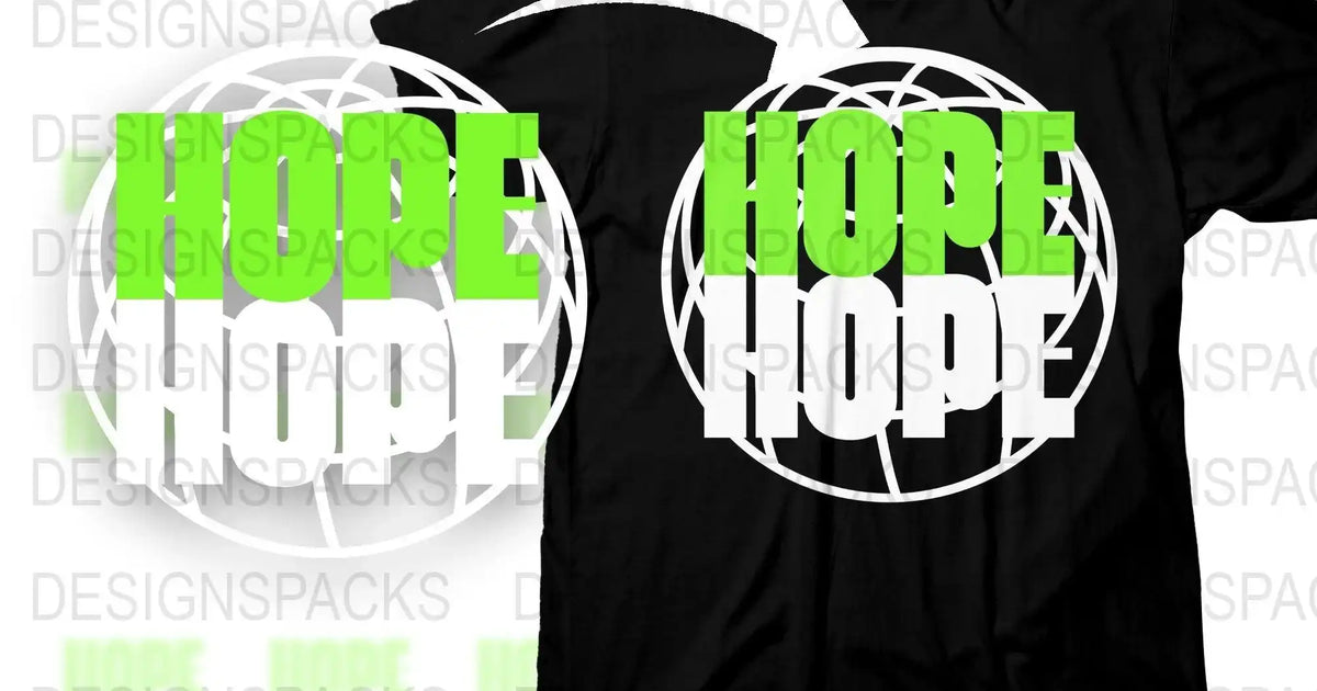 HOPE HOPE Graphic Design Inspirational Png Digital Download – DESIGNSPACKS