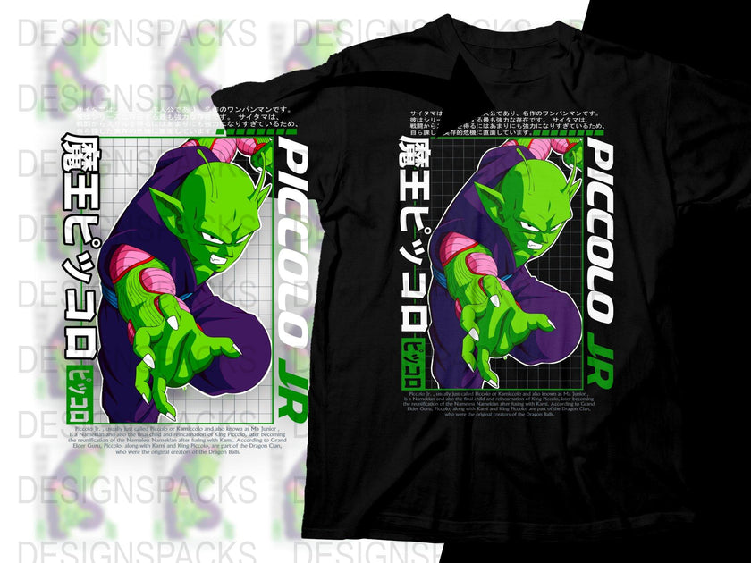 Piccolo JR Striking Pose Authentic Anime Graphic Png Digital Download