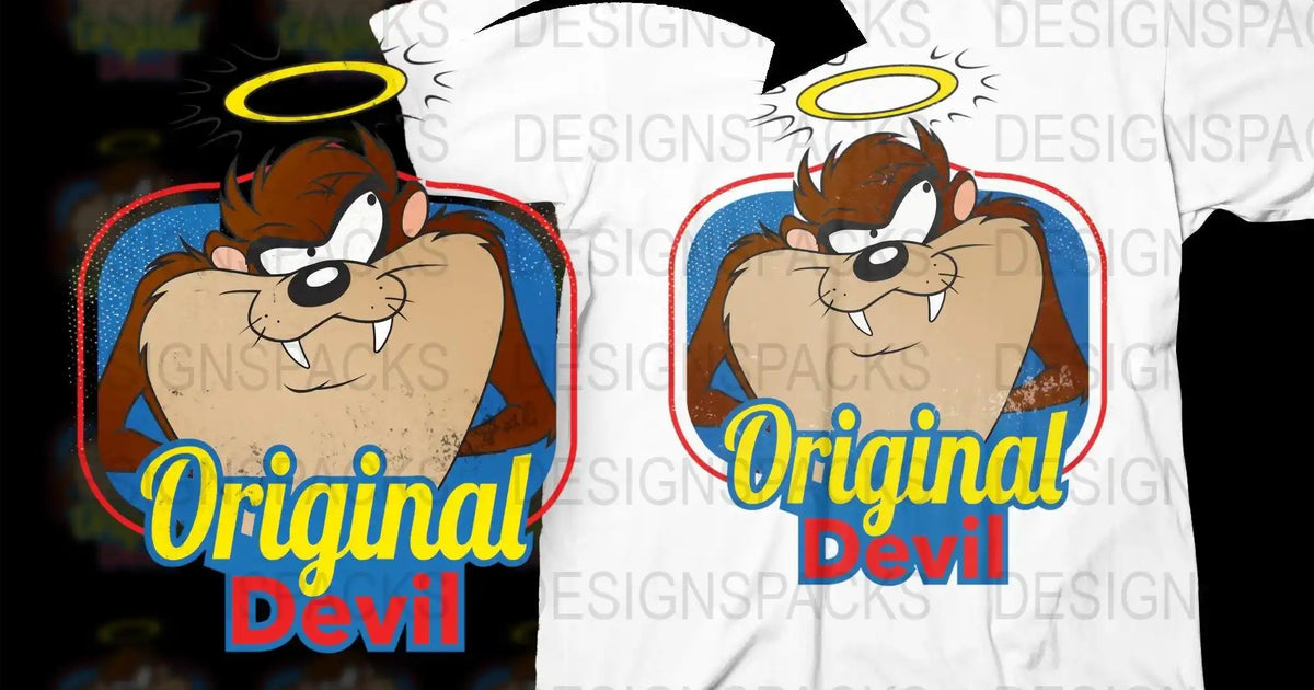 Original Devil Taz Printed Graphic Png Digital Download – DESIGNSPACKS