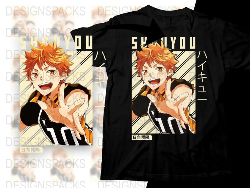 Haikyuu Shouyou Hinata Graphic Anime Png Digital Download