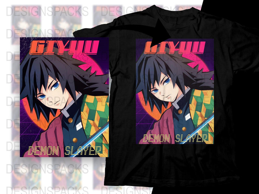 Giyuu Demon Slayer Anime Graphic Design Png Digital Download