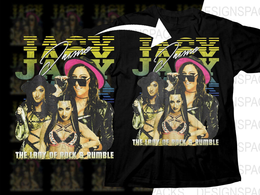 The Lady of Rock and Rumble Jacy Jayne Wrestling Divas Png Digital Dow
