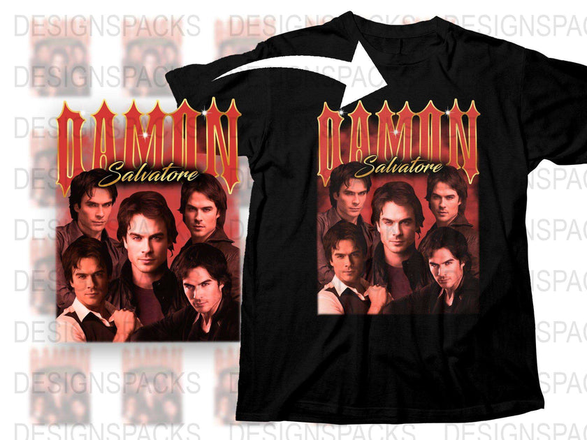 Damon Salvatore of The Vampire Diaries TV Series Bootleg Png Digital D