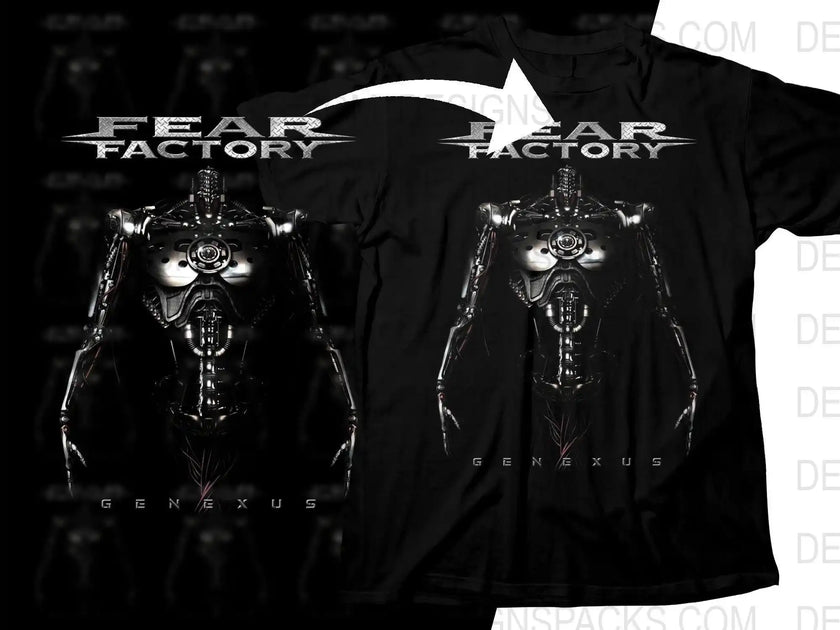Fear Factory Genexus Album Cover Artwork Png Halftone Digital Download